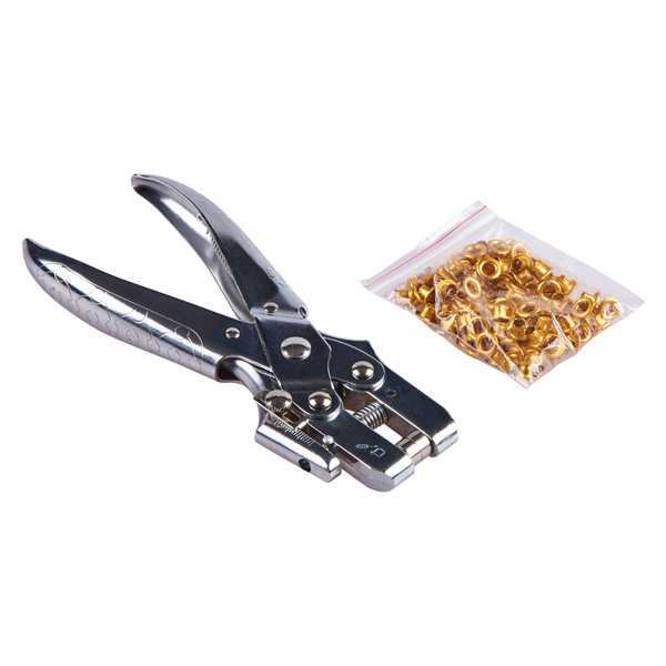 Heavy duty eyelet pliers store