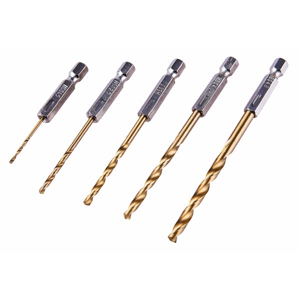 amtech 5pc 1 4 Tin Coated Drill Bit Set Car Parts 4 Less