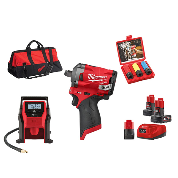 Milwaukee Milwaukee M12 Automotive Tyre Kit Car Parts 4 Less