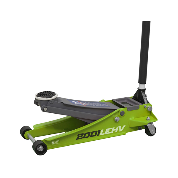 Sealey 2001LEHV Trolley Jack 2tonne Low Entry ROCKET LIFT Hi-Vis Green ...